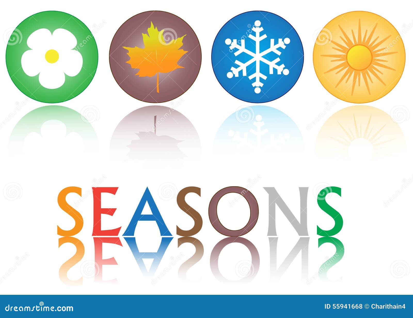 Seasons stock illustration. Illustration of concept, design - 55941668