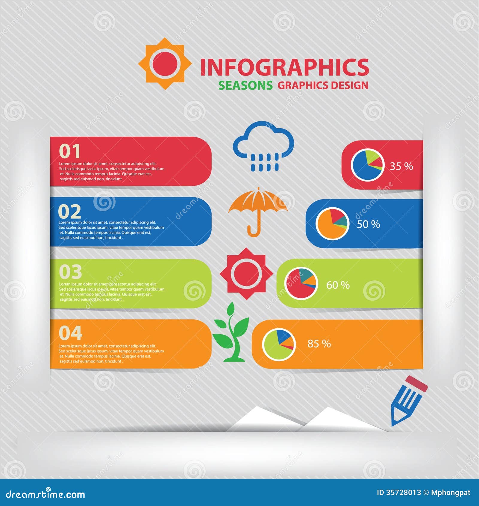 Seasons Infographics Design Stock Illustration - Illustration of eps10 ...