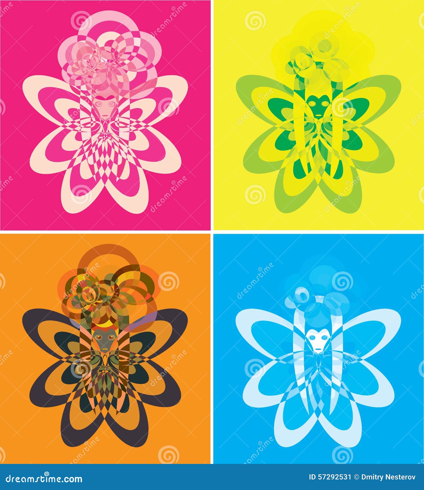 Seasons of the Year Represented in Abstract Form of Butterfly - Spirits ...