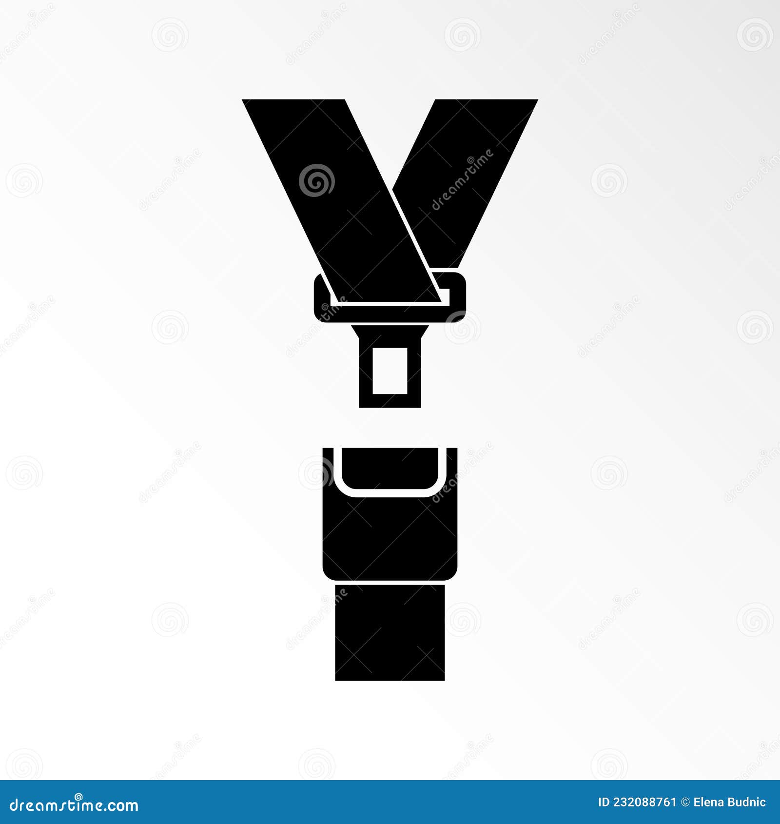 Seat Belt Icon Flat. Illustrative Icon Isolated Vector Sign Vector ...