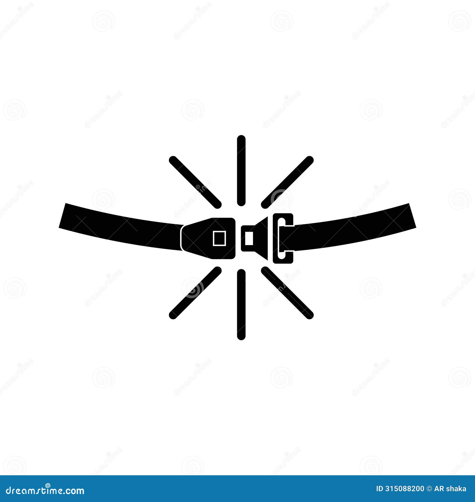 Seat Belt Icon Vector Illustration Symbol Design Stock Vector ...