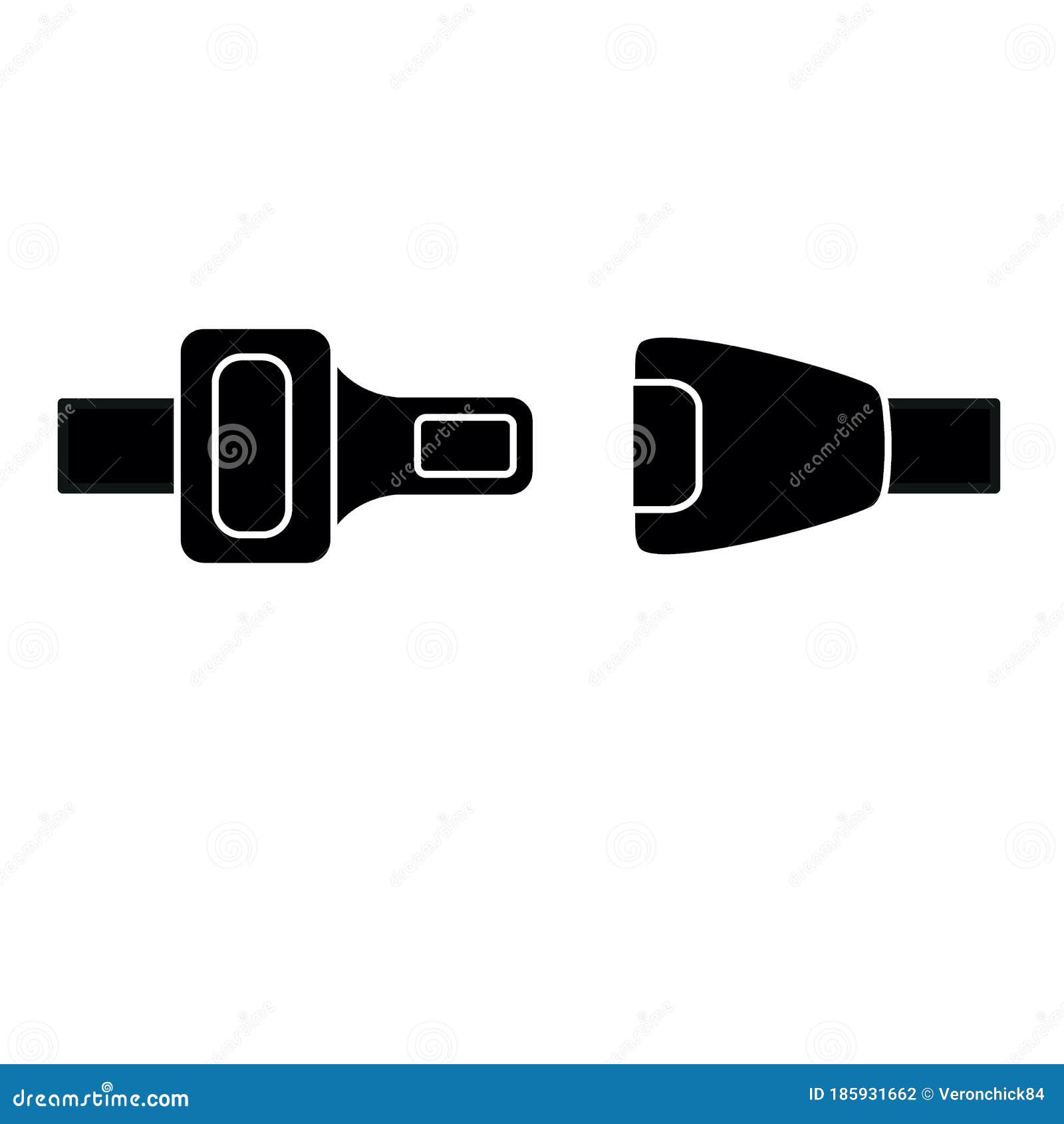 Seat Belt Icon. Vector Logo Stock Vector - Illustration of precaution ...
