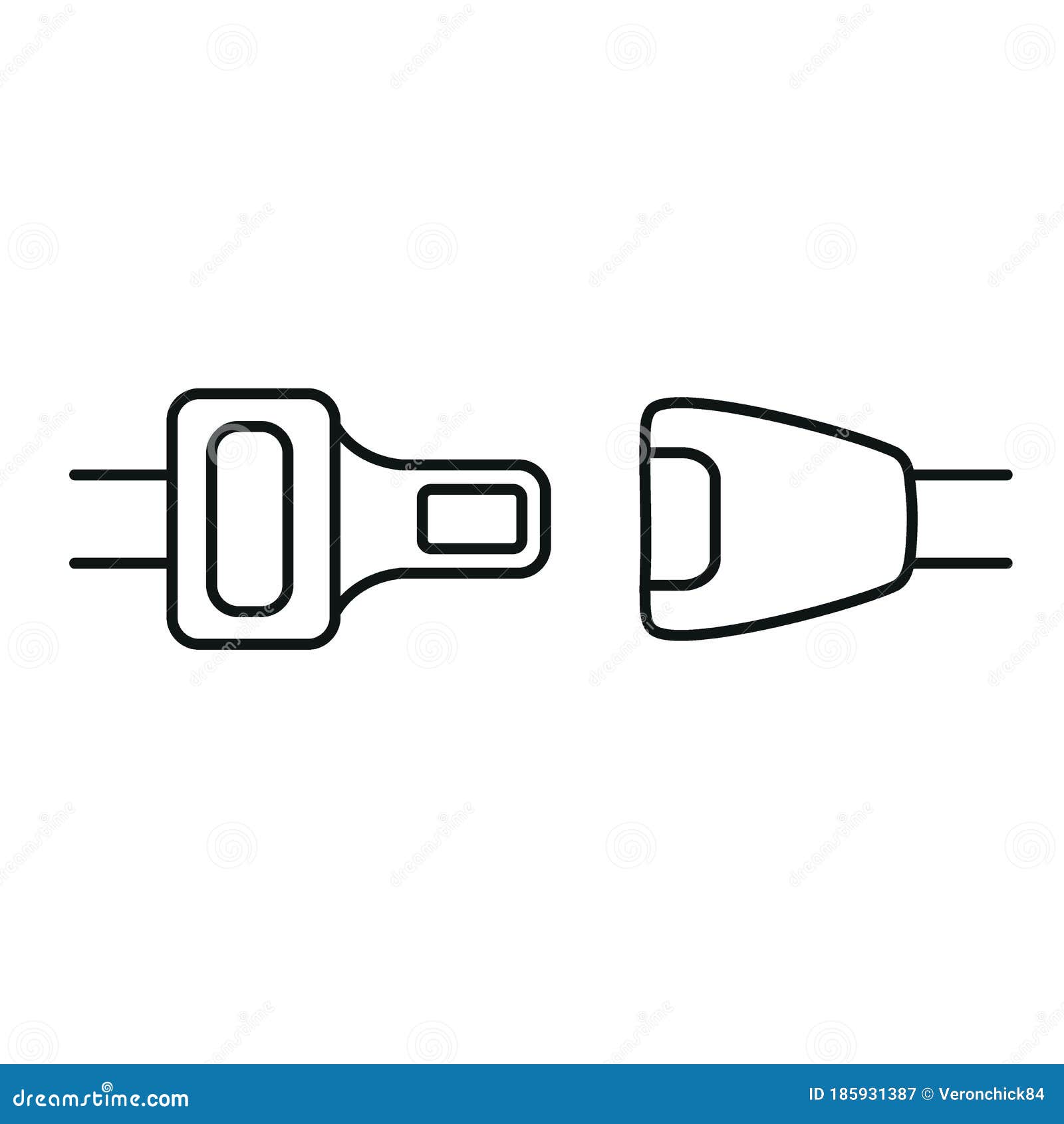 Seat Belt Icon. Vector Logo Stock Vector - Illustration of auto ...
