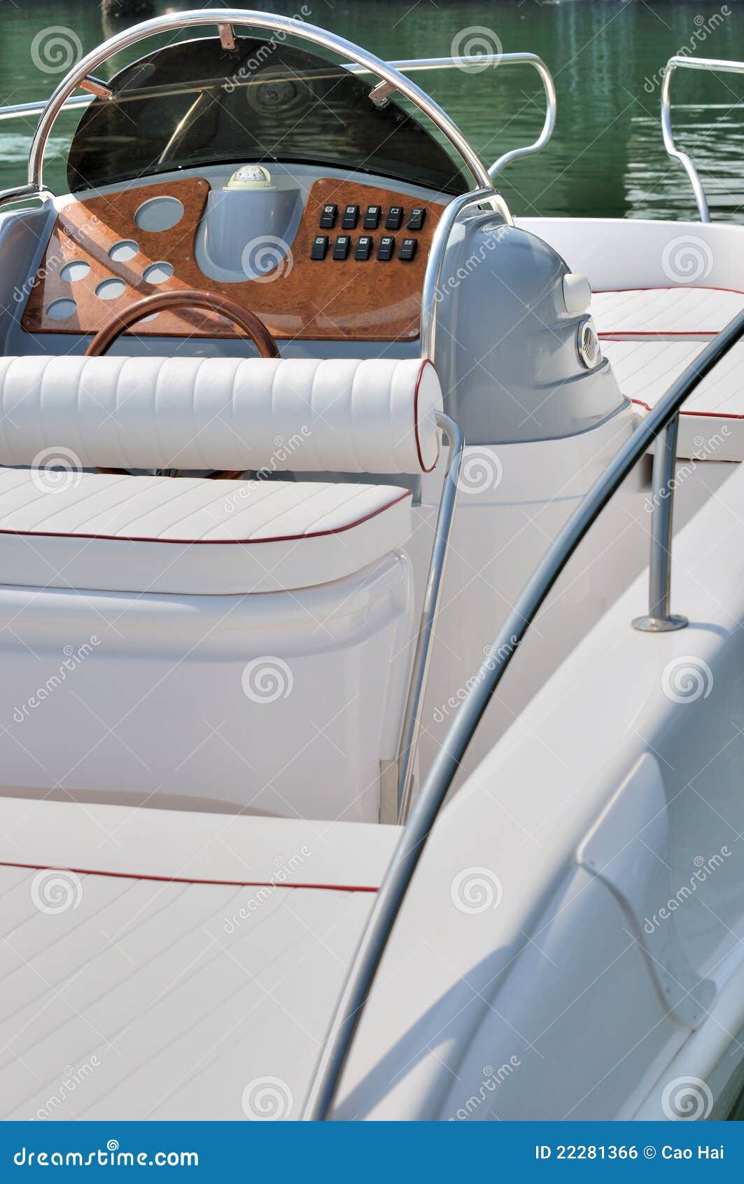 Seat and Control Panel of a Boat Stock Photo - Image of holiday ...