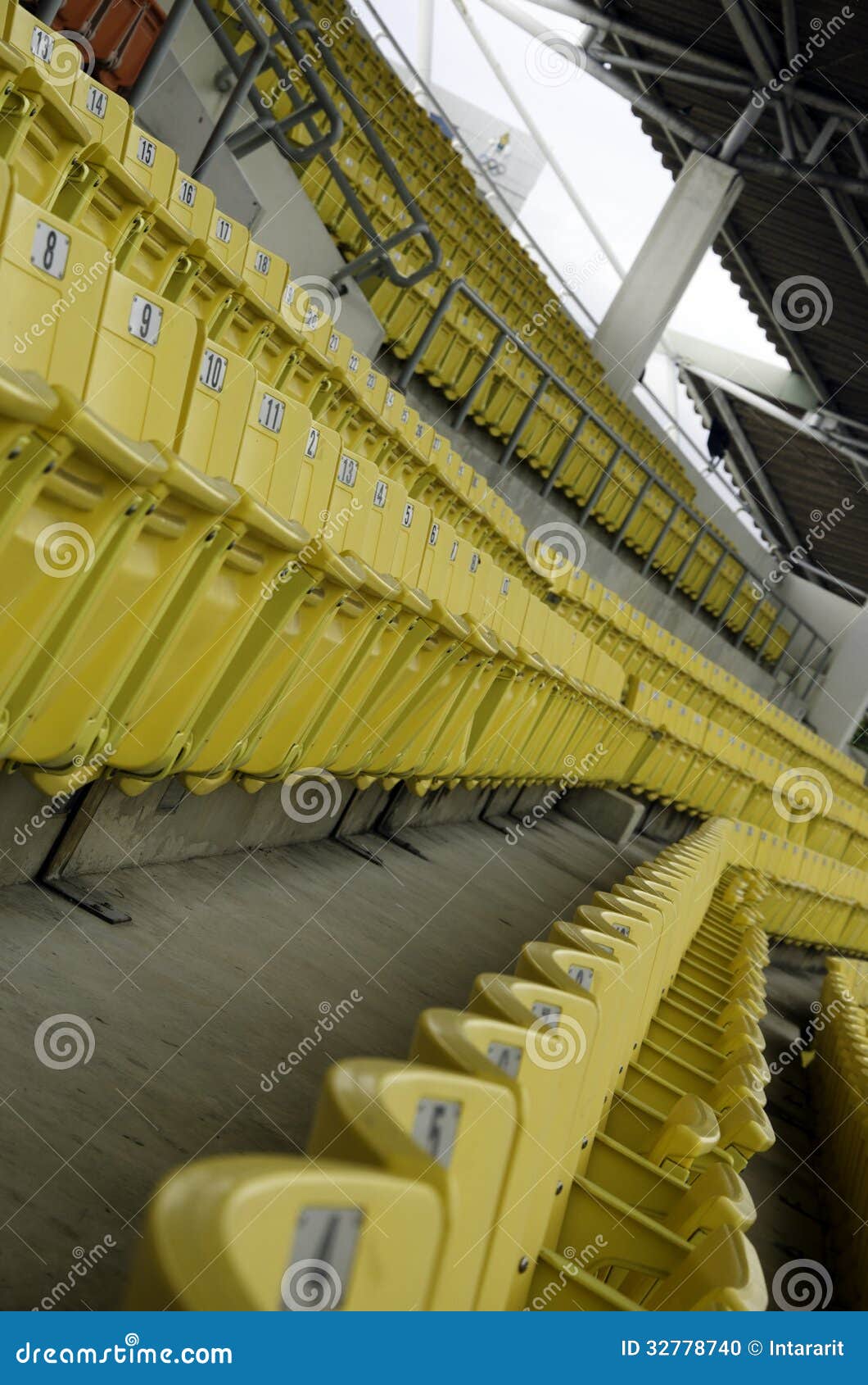 Seat grandstand. stock photo. Image of competition, arena - 32778740