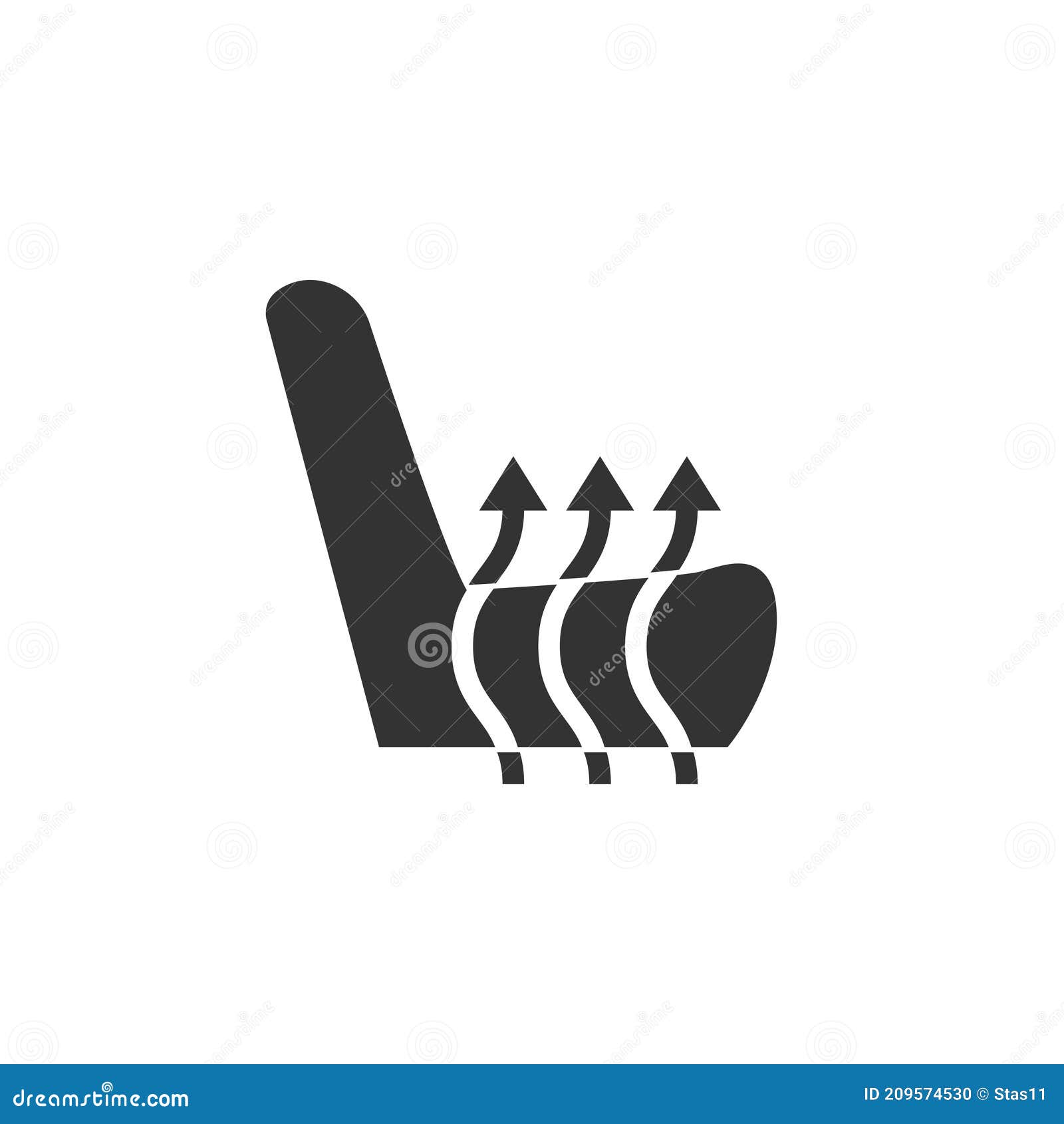 Seat Heating Icon in Simple Design. Vector Illustration Stock Vector ...