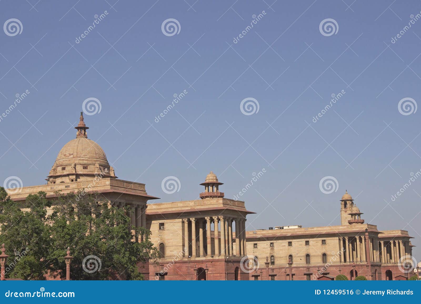 Seat of the Indian Government Stock Photo - Image of classical ...