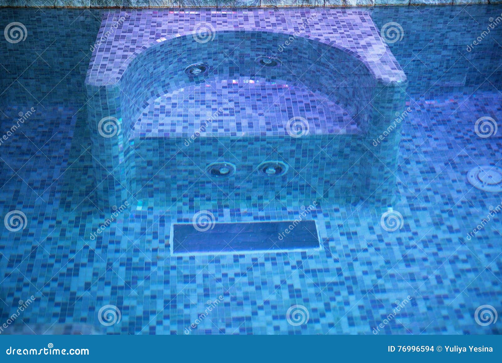 Seat in the Pool with Jacuzzi Stock Photo - Image of bath, color: 76996594