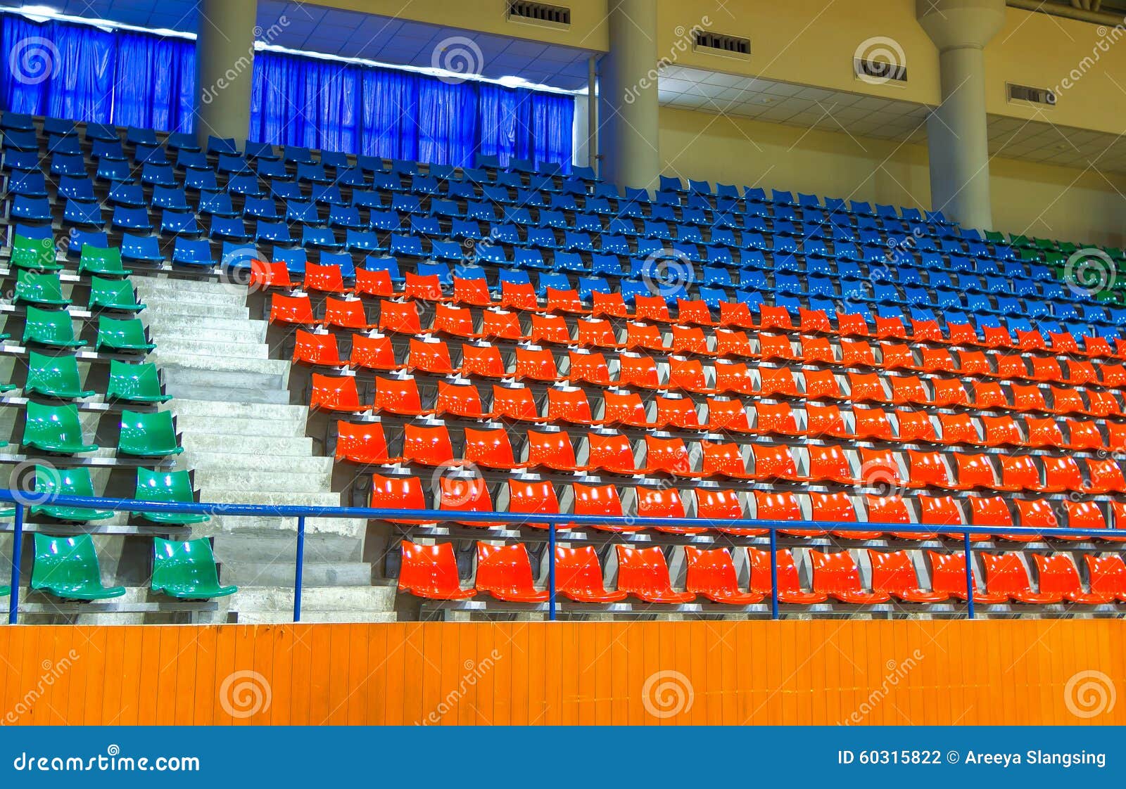 Seat Rows Installed on Indoor Sport Stedium Stock Photo - Image of ...