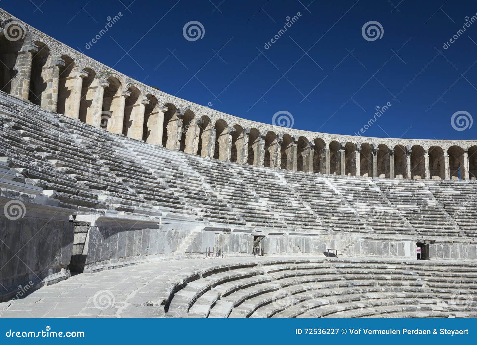 Seat Rows in the Roman Theatre in Aspendos Editorial Photography ...