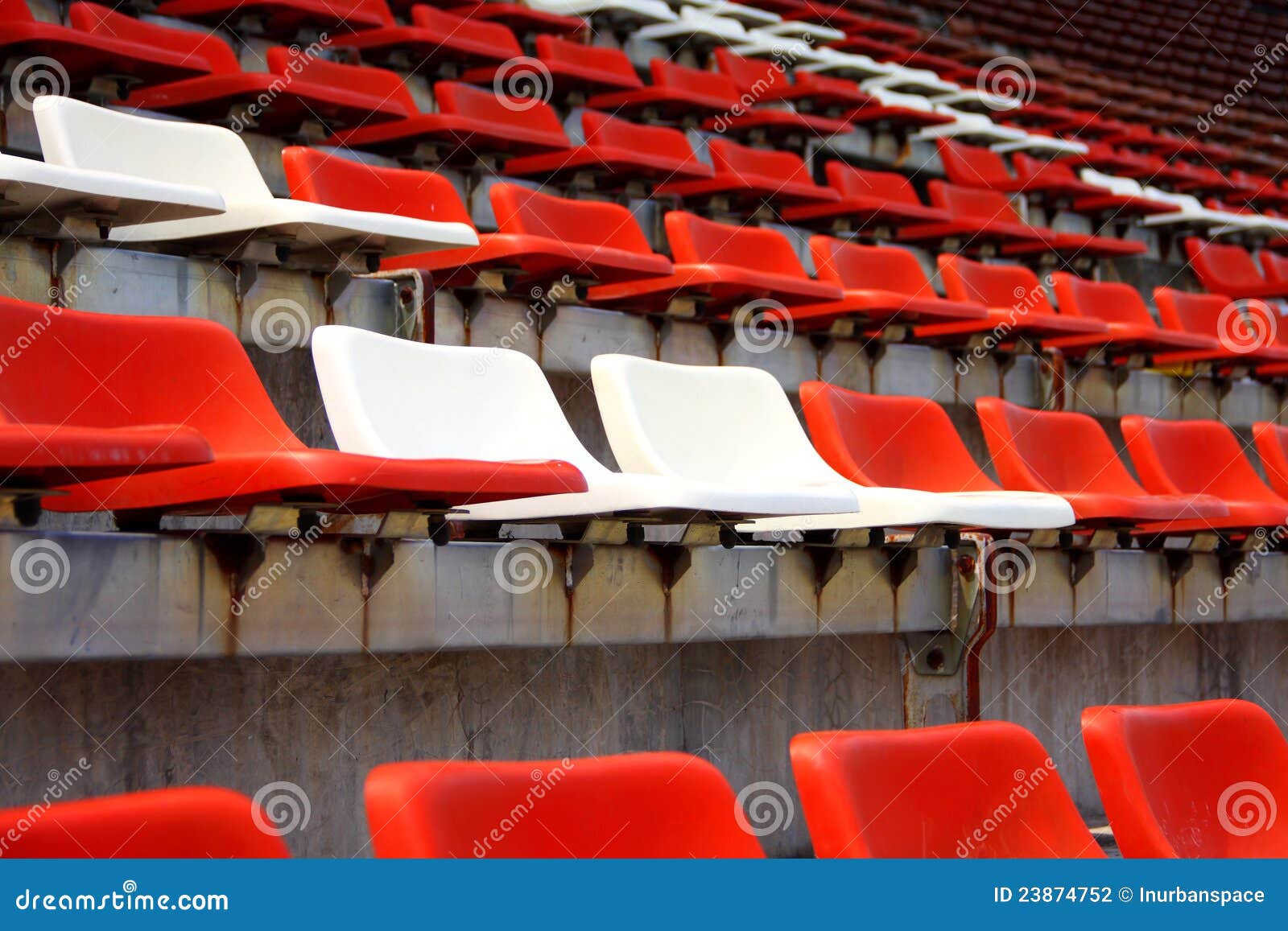 Seat in Stadium on Grand Stand Stock Photo - Image of stadium, group ...