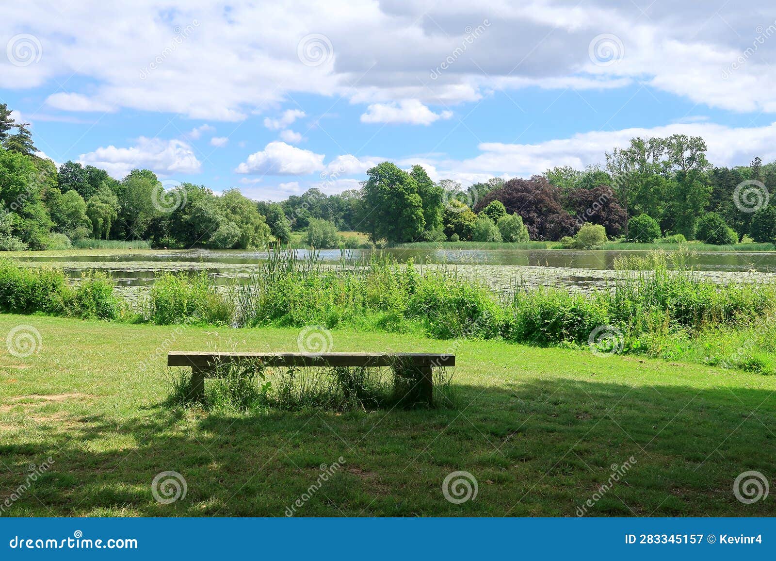 Seat To View To the River Eden in the Kent Countryside Stock Image ...