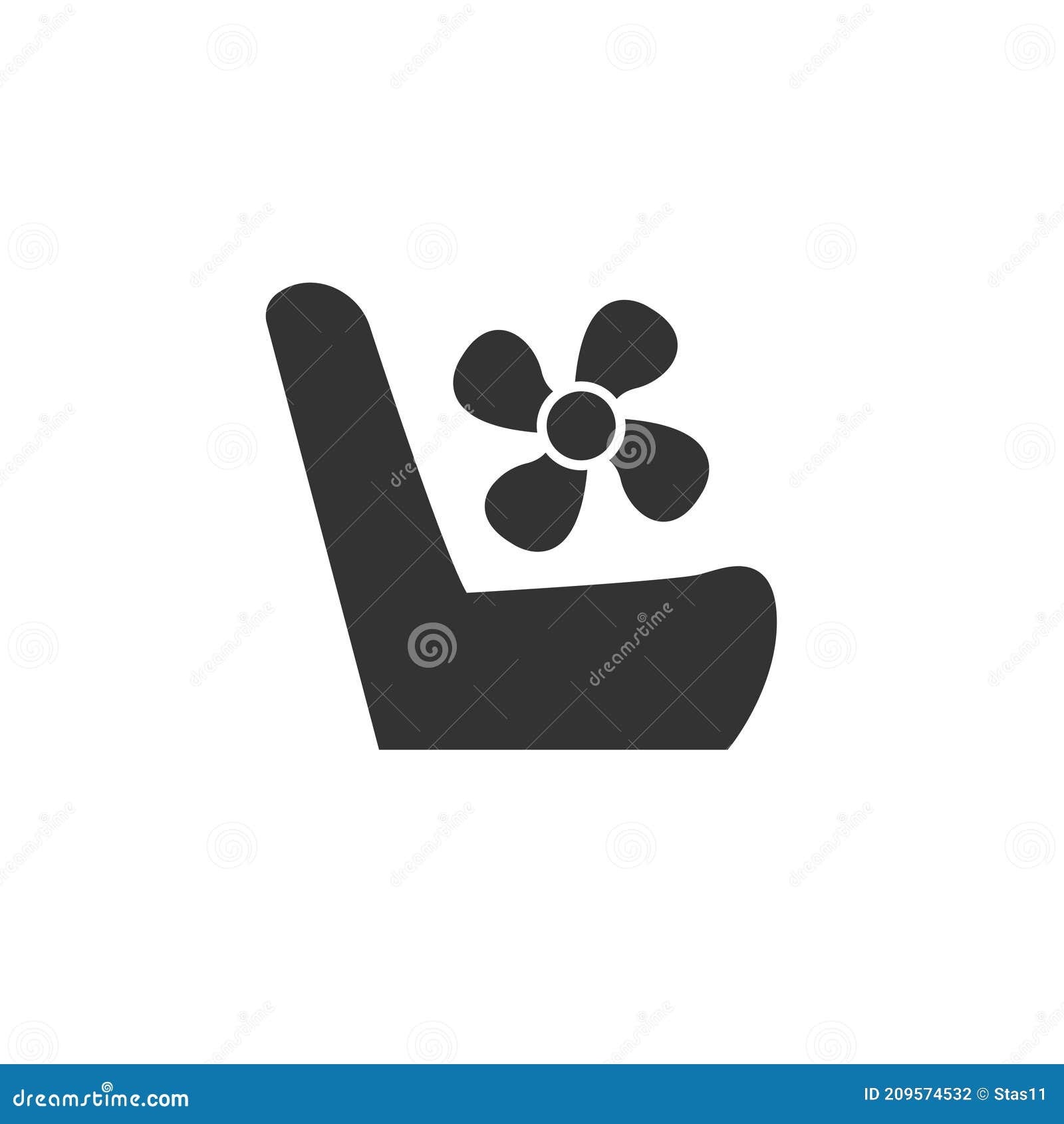 Seat Ventilation Icon in Simple Design. Vector Illustration Stock ...