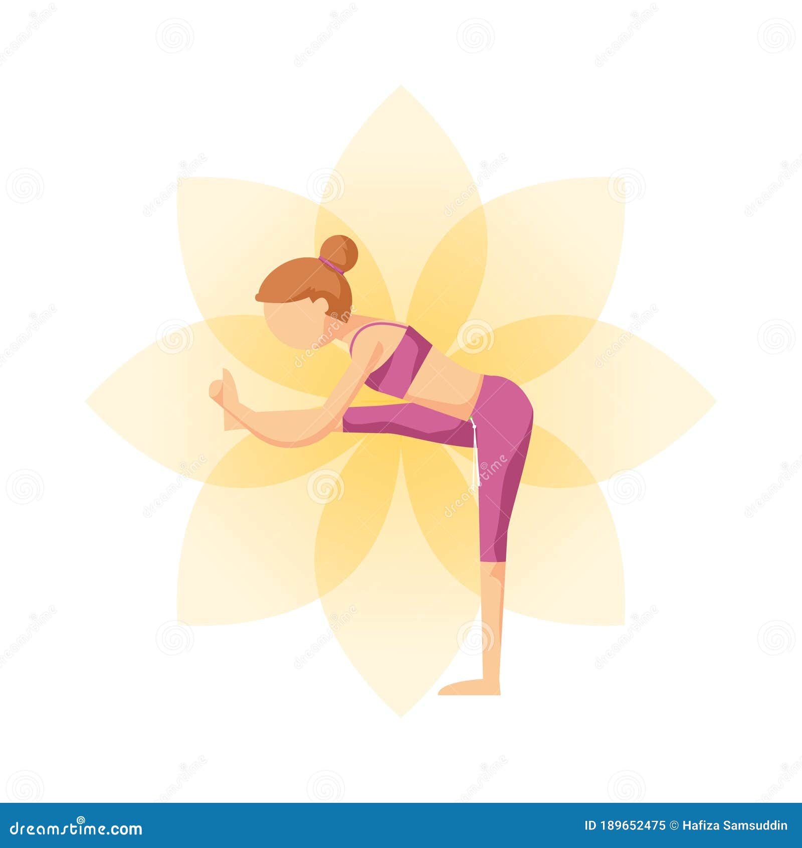 Seated Forward Bend Pose. Vector Illustration Decorative Design Stock ...