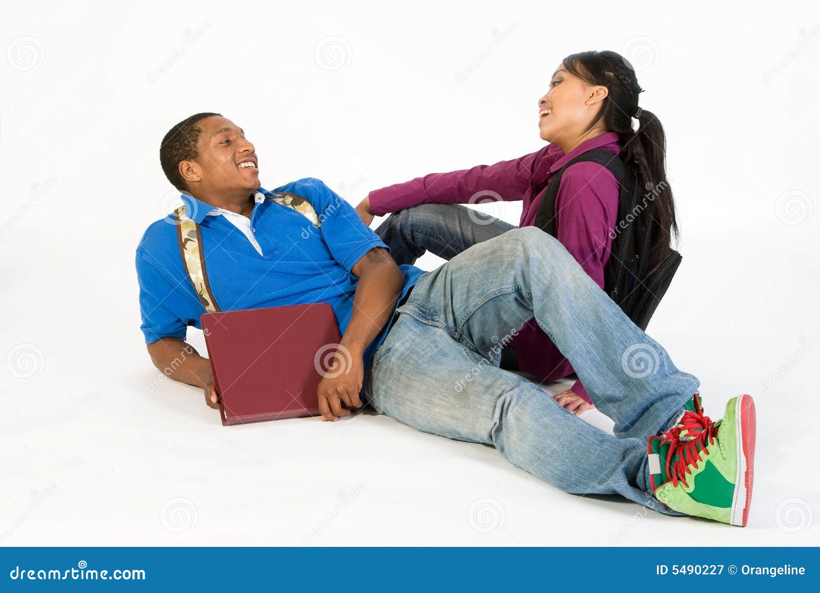 Seated Laughing Students - Horizontal Stock Image - Image of american ...
