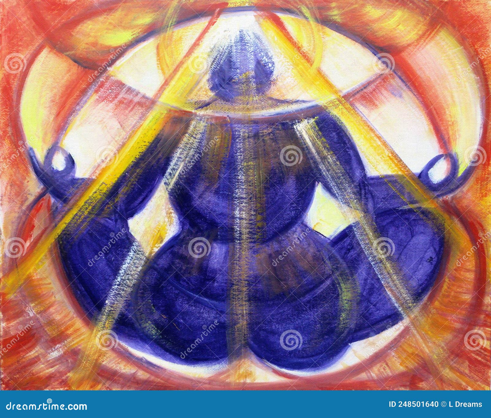 Seeking Enlightenment during Meditation Stock Photo - Image of greeting ...