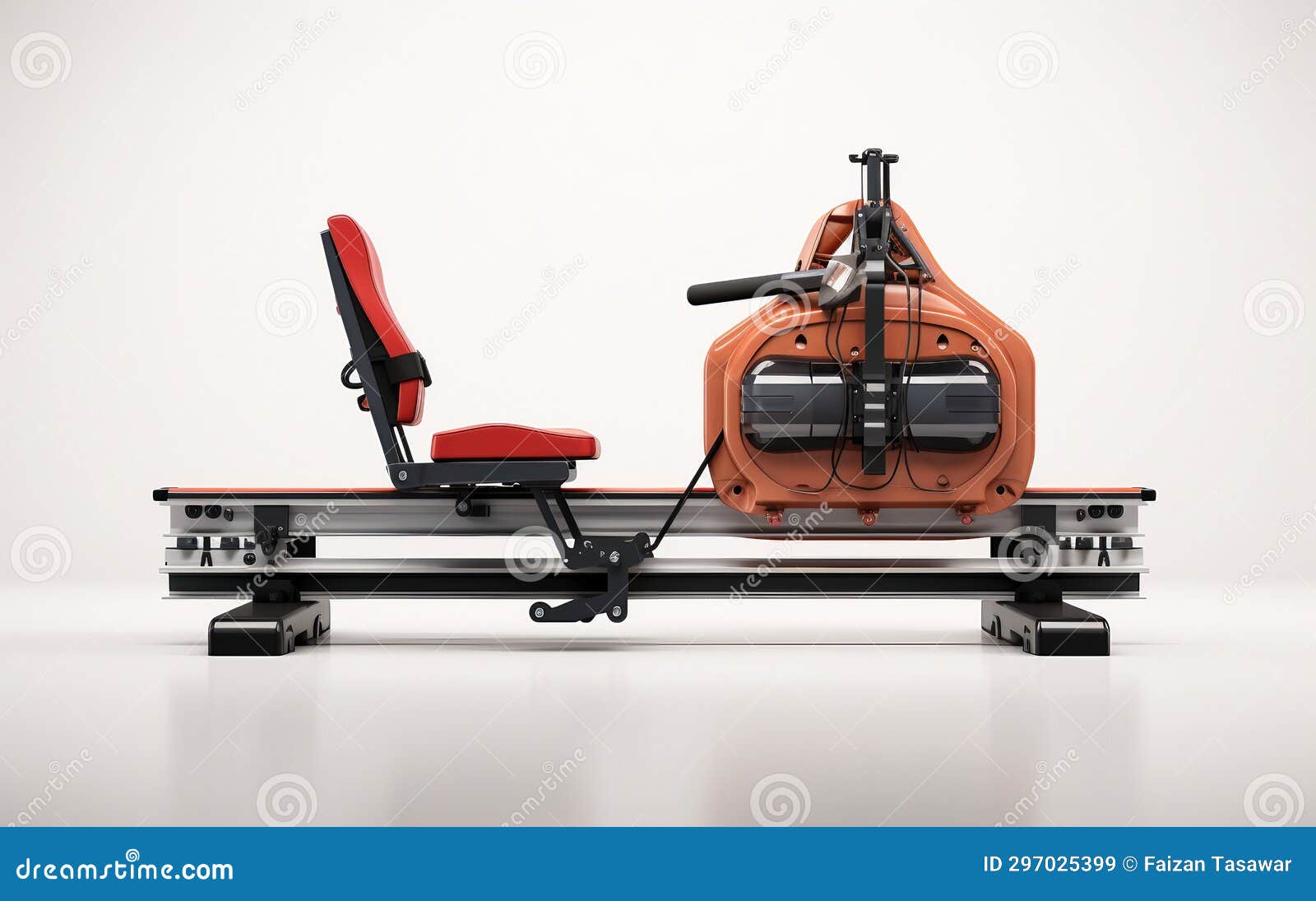 Seated Row Machine Clear Background -Generative Ai Stock Illustration ...
