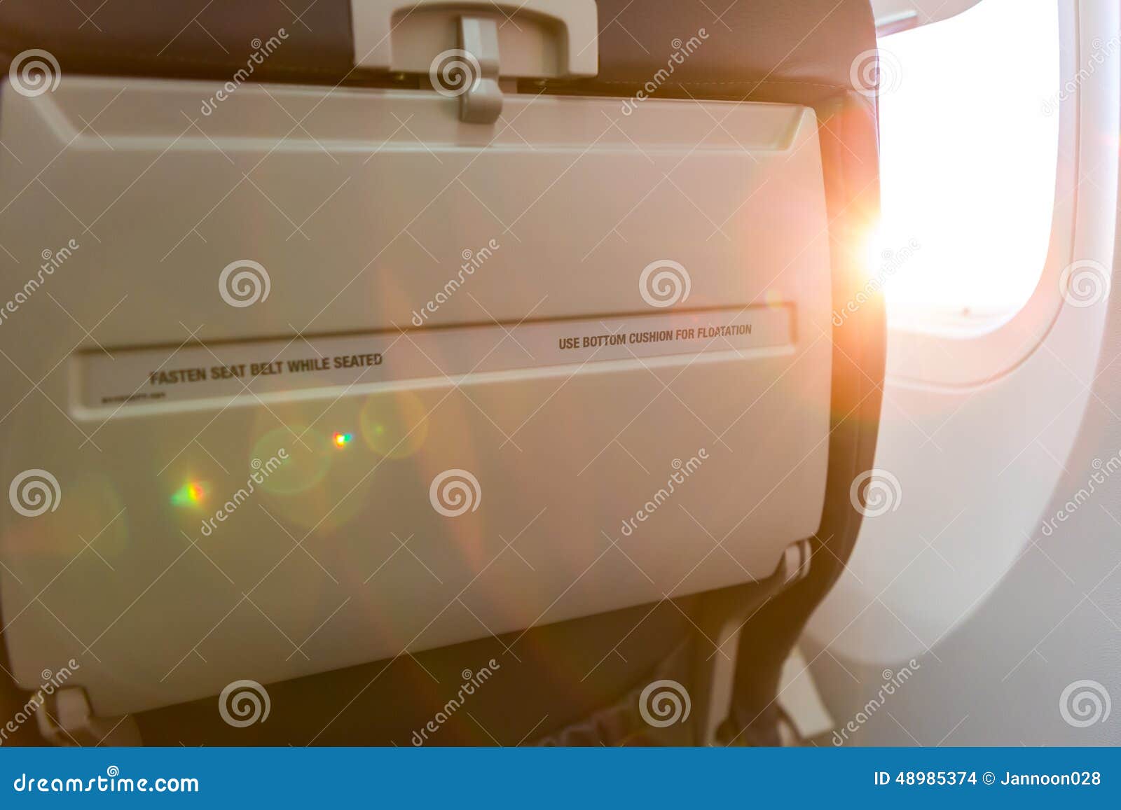 Seated Sign on Airplane Fasten Stock Photo - Image of away, seat: 48985374