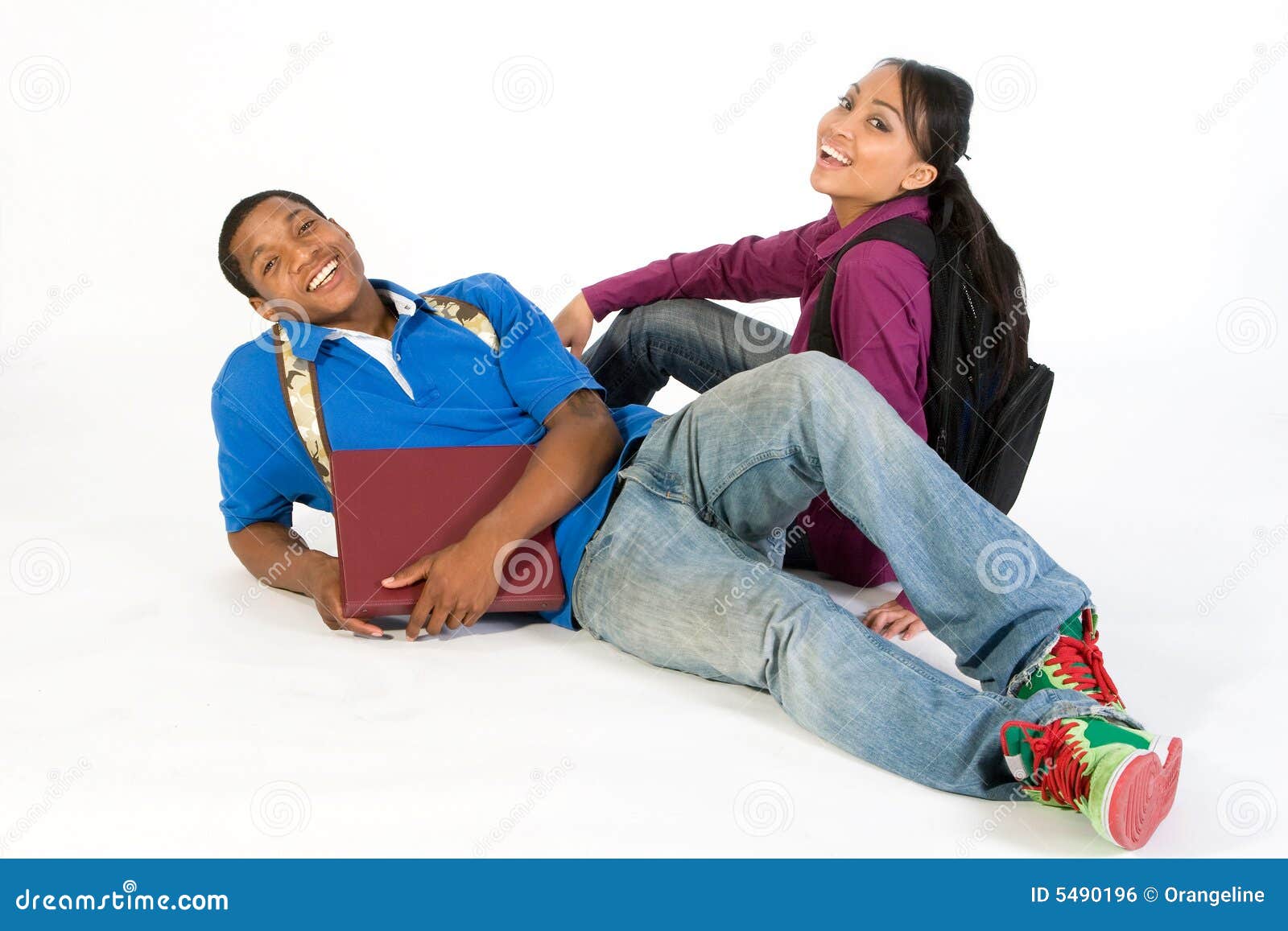 Seated Smiling Students - Horizontal Stock Photo - Image of happy ...