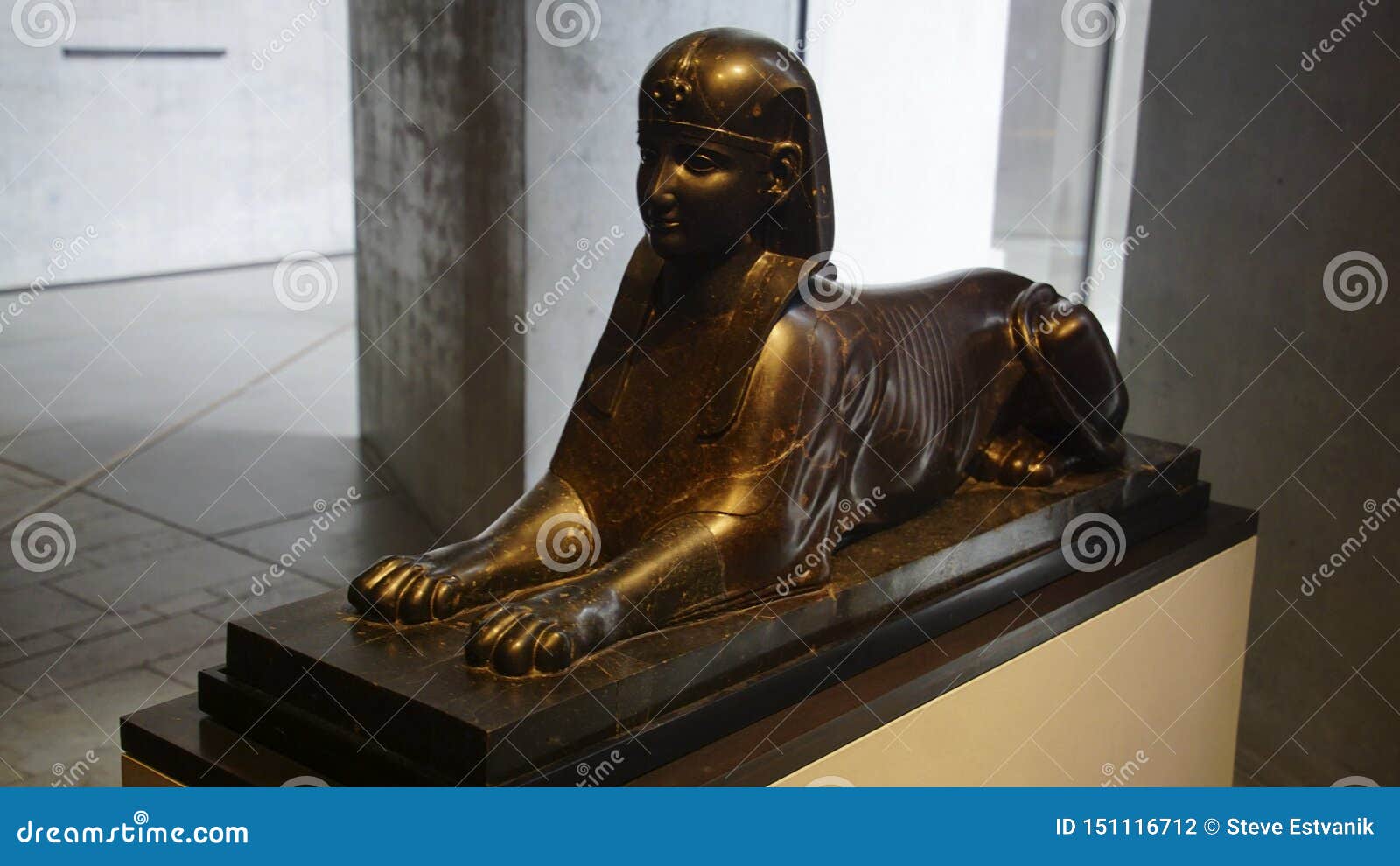 Seated Sphinx Statue, Egyptian Museum Editorial Photography - Image of ...