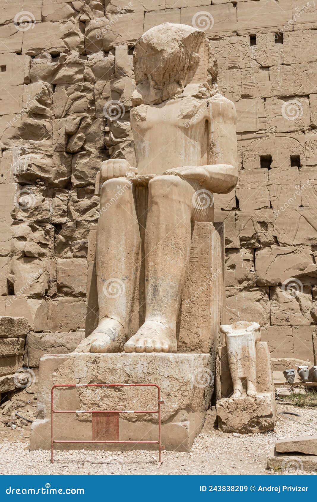 Seated Statue in Front of the Seventh Pylon of the Amun Temple, Karnak ... Seated Statue in Front of the Seventh Pylon of the Amun Temple, Karnak ...