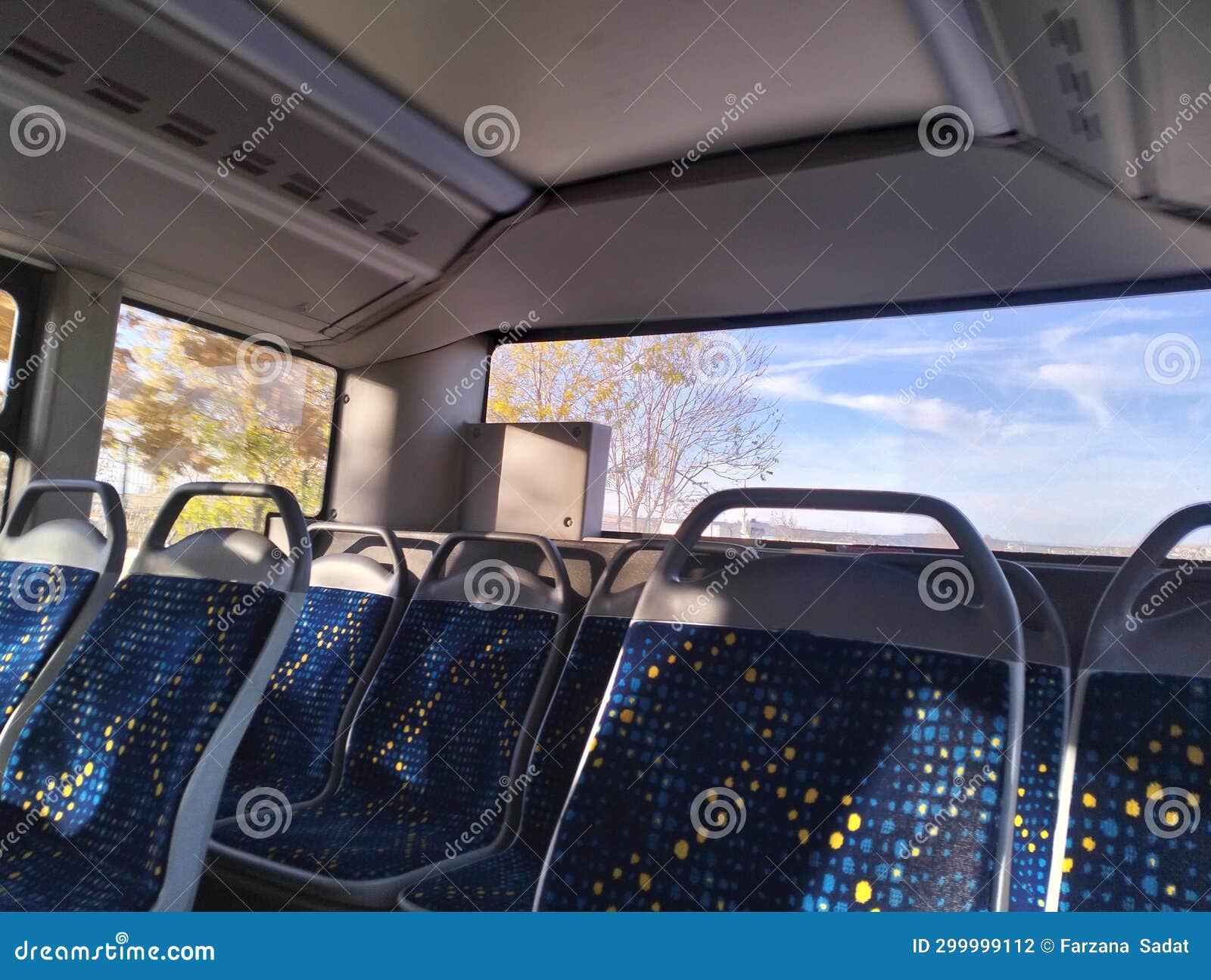 Seating Area Inside the Bus Stock Photo - Image of color, backdrop ...