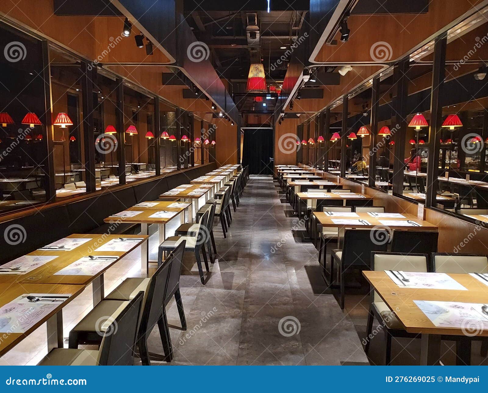 Seating Area of a Self-service Restaurant Editorial Image - Image of ...