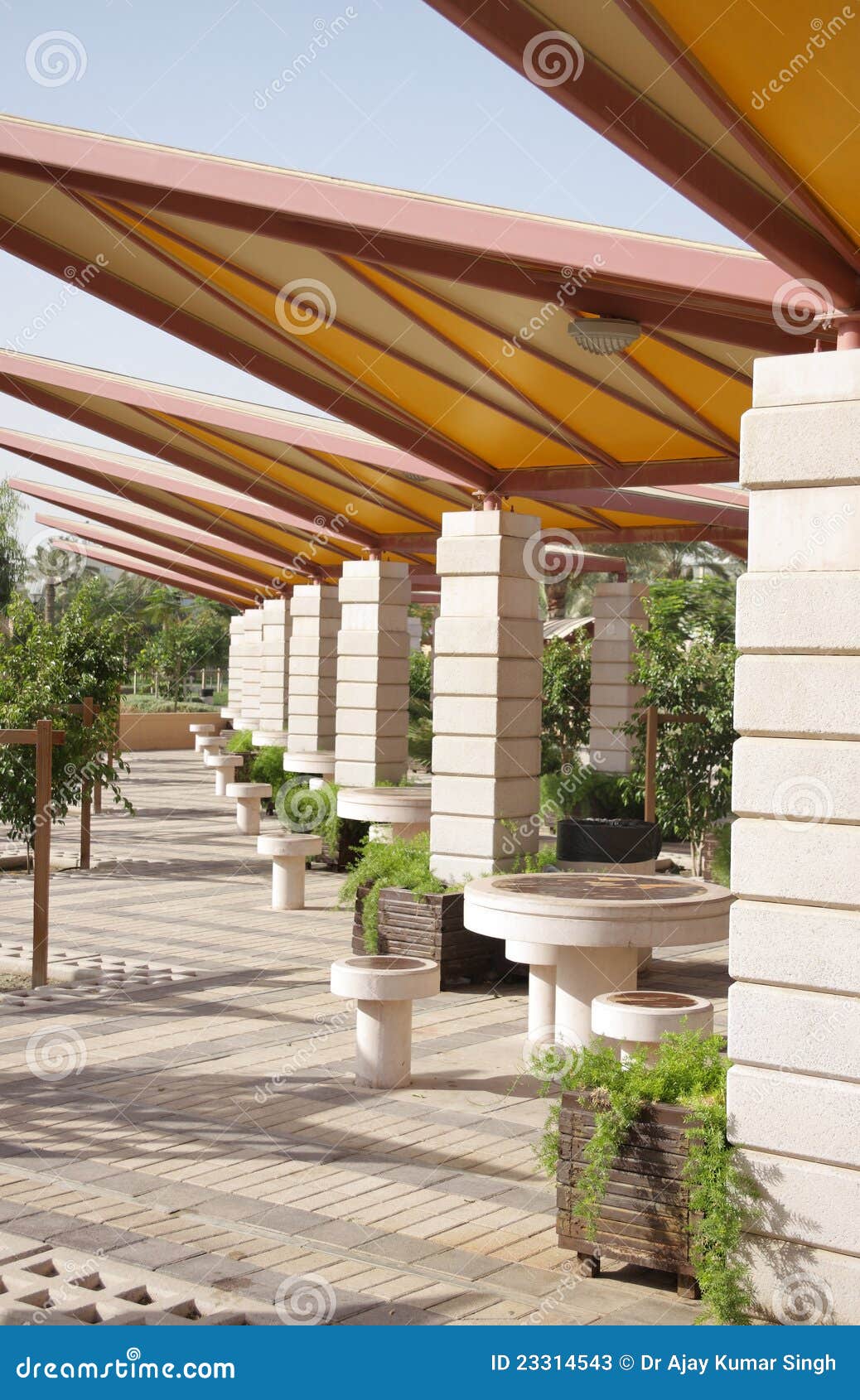 Seating Arrangement with Beautifully Shades Stock Image - Image of ...