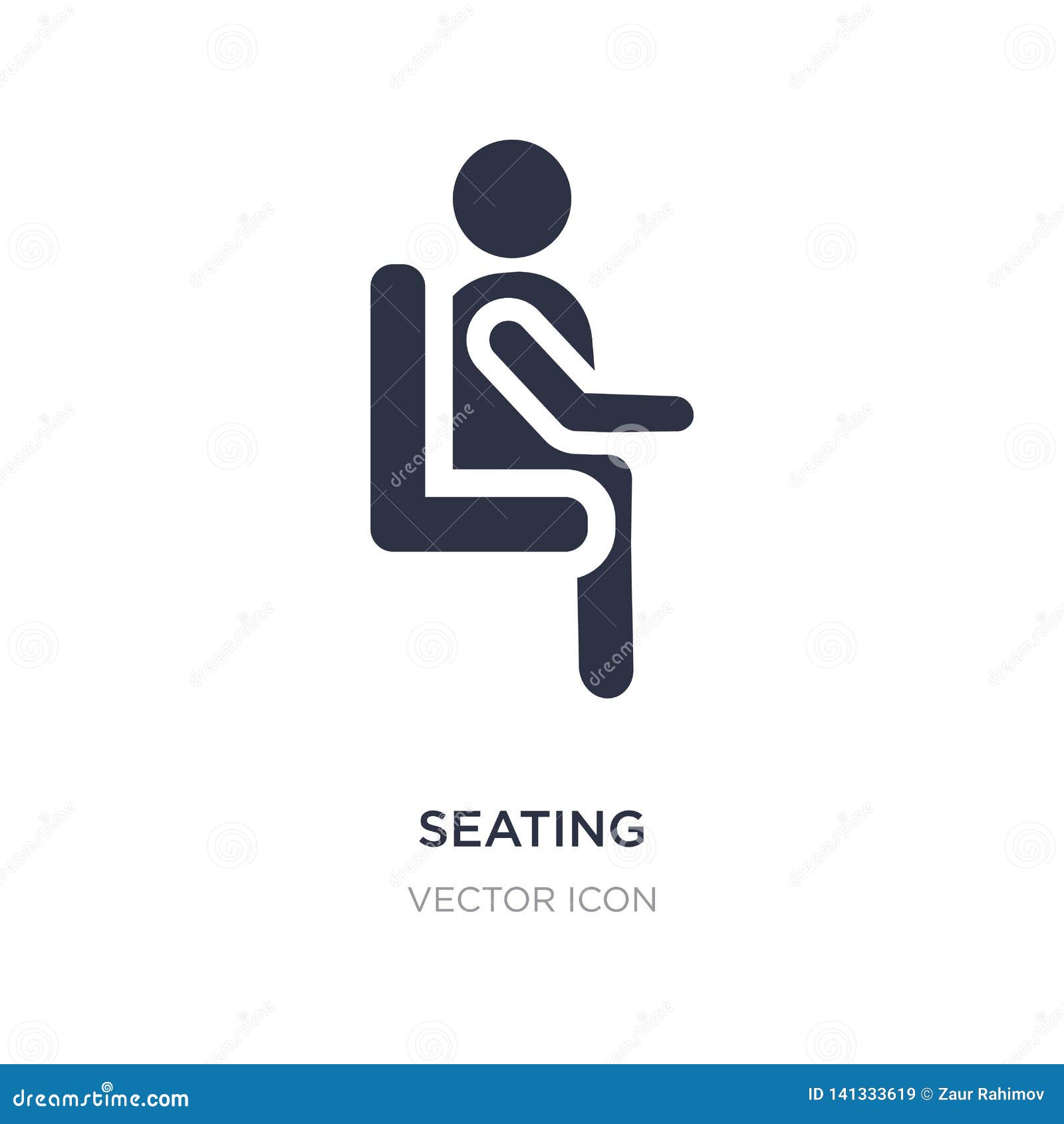 Seating Icon On White Background. Simple Element Illustration From ...