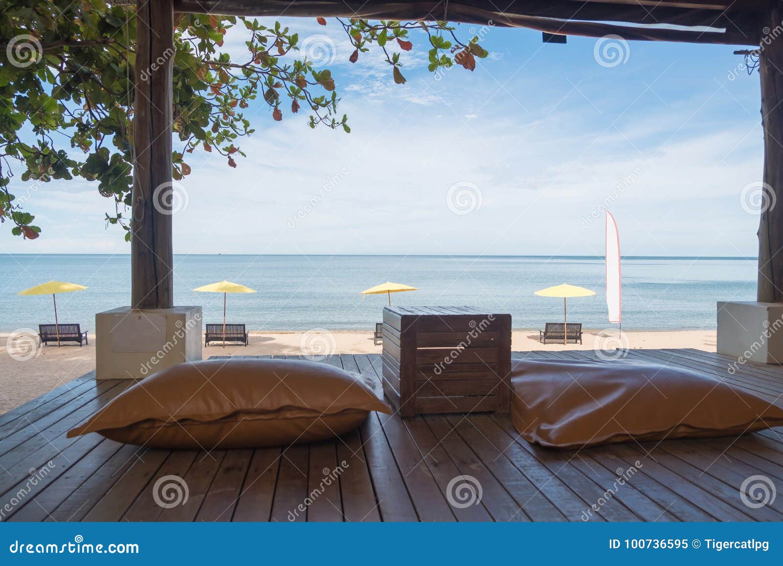 Seating and Relaxing on the Beach. Stock Image - Image of playing ...