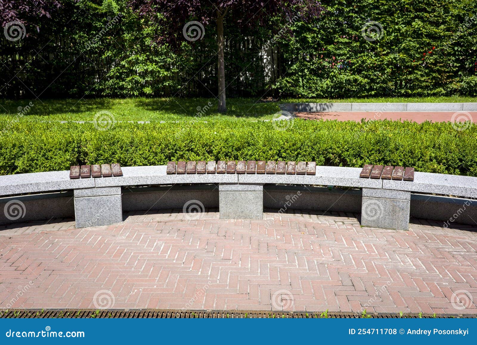 Seating for Relaxing in a Landscaped Park, Concrete Forms of Slabs for ...