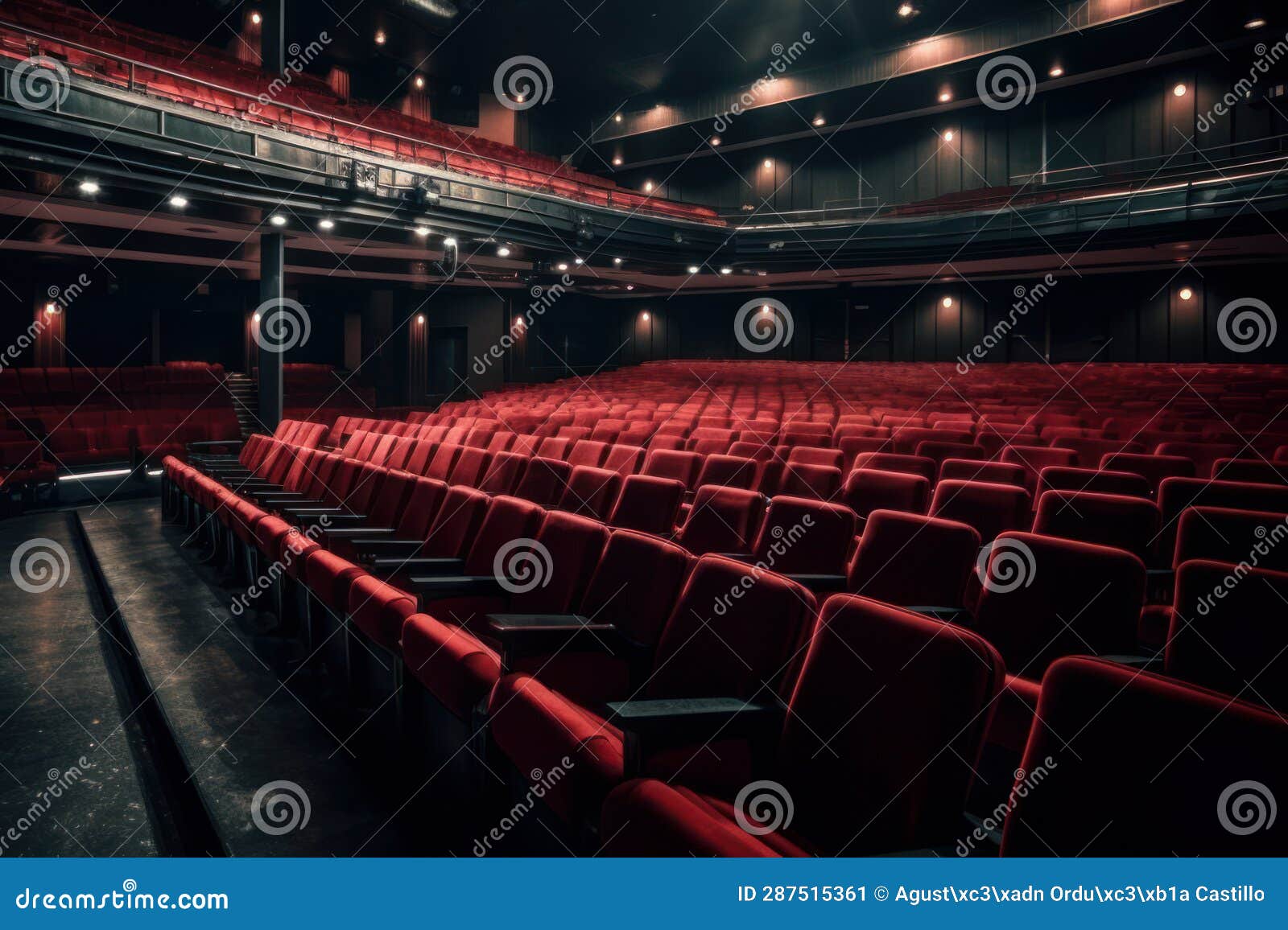 Seating Room of a Large Theater. Stock Image - Image of seat ...