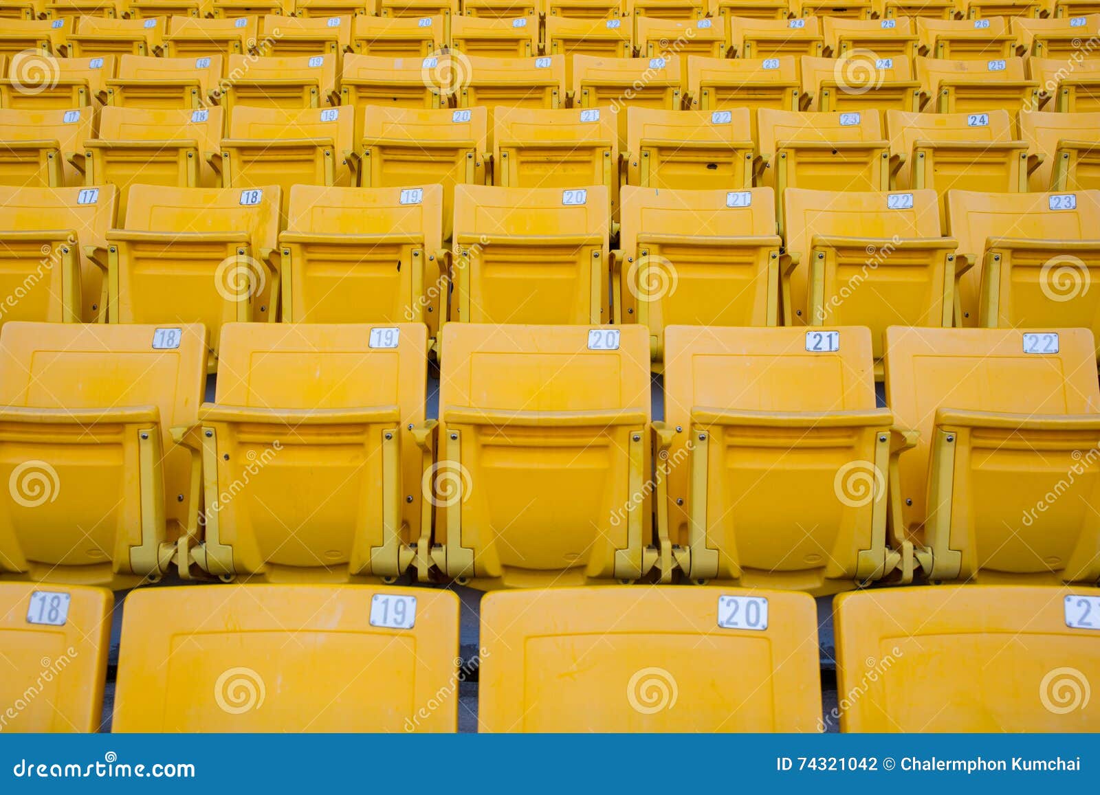 Seating Rows In A Stadium With Weathered Chairs Royalty-Free Stock ...