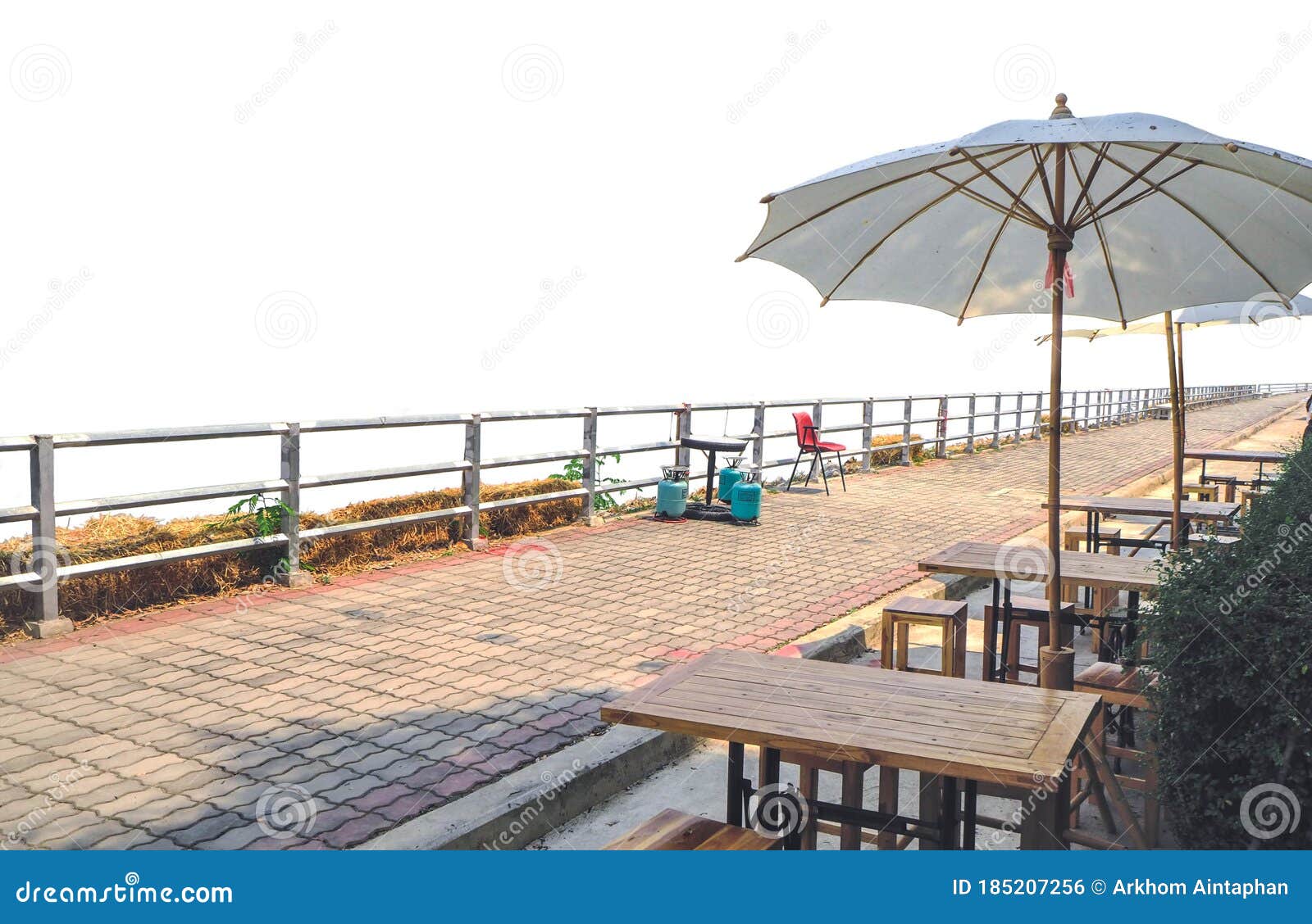 Seating table stock photo. Image of port, lake, atmosphere - 185207256