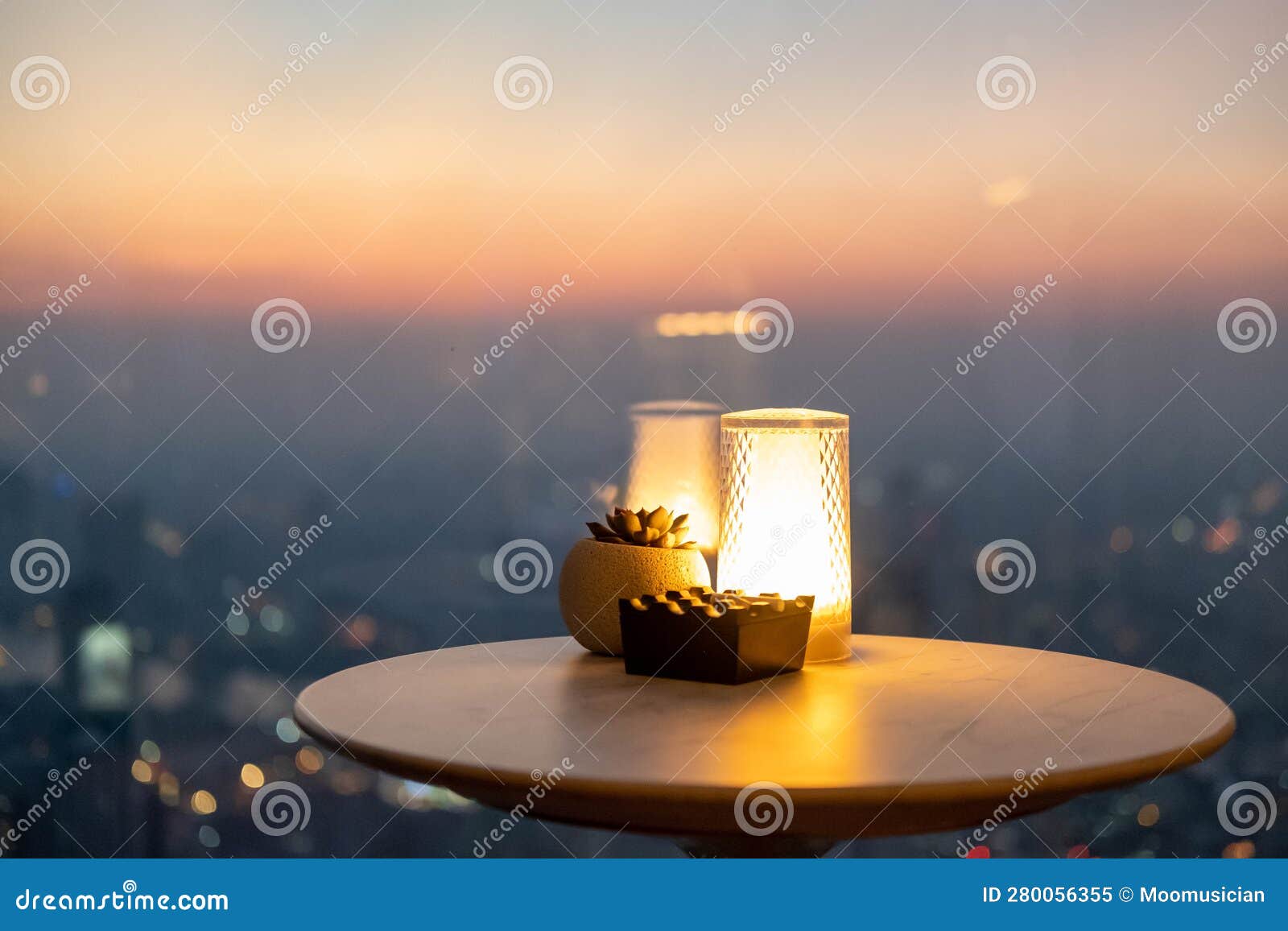 Seating on the Terrace of the Restaurant with Sky View Stock Image ...