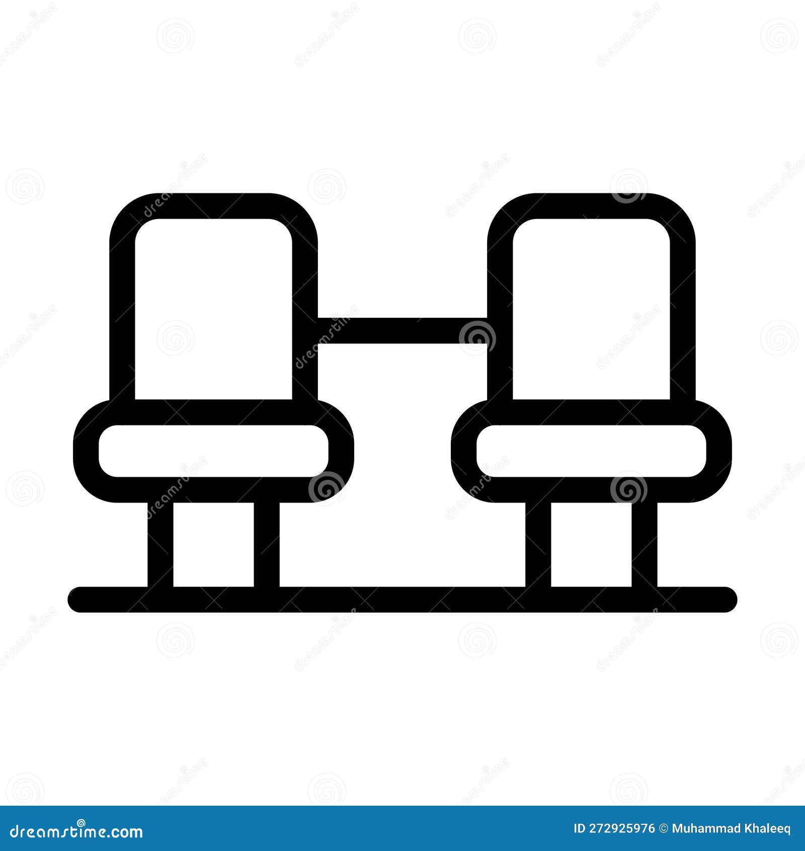 Seating Vector Thick Line Icon for Personal and Commercial Use Stock ...