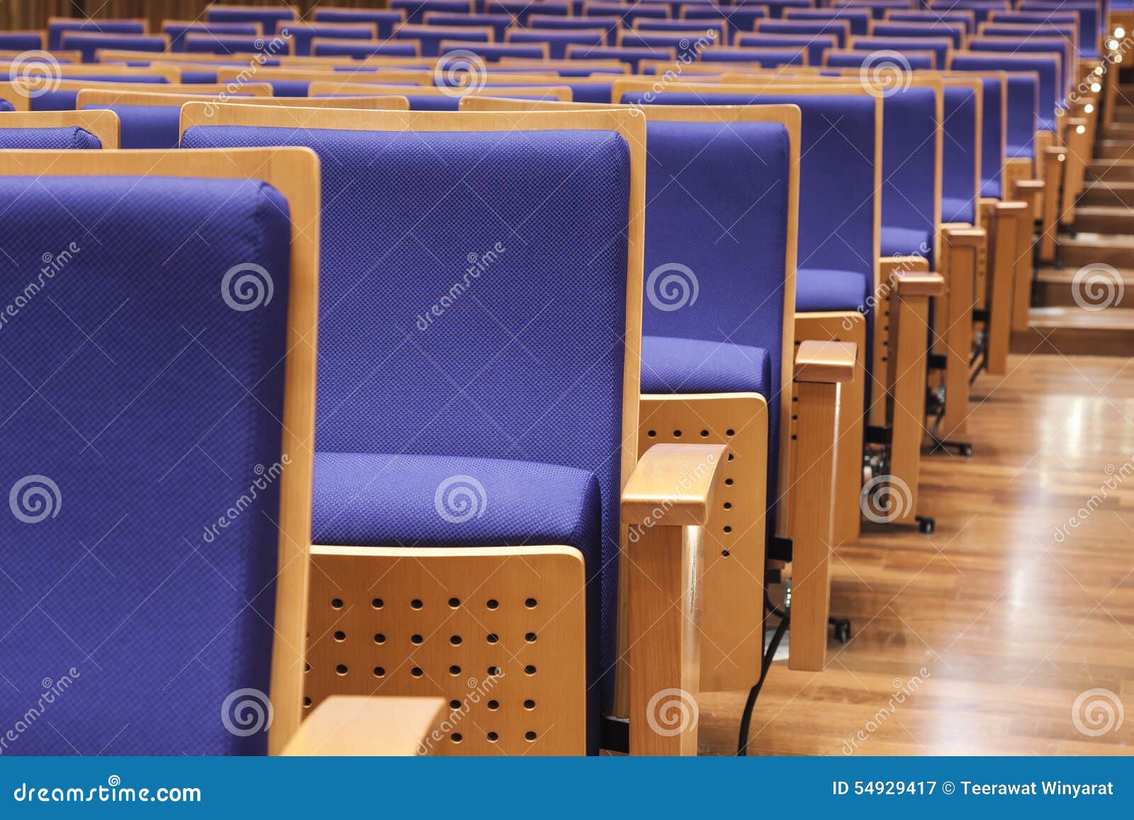 Seats in Auditorium Hall Perspective Stock Image - Image of armchair ...