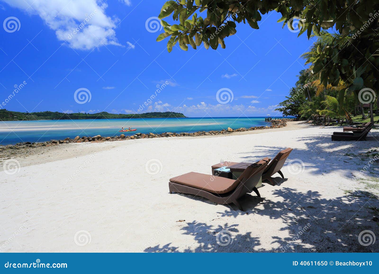Seats on beach stock photo. Image of relax, resort, palm - 40611650
