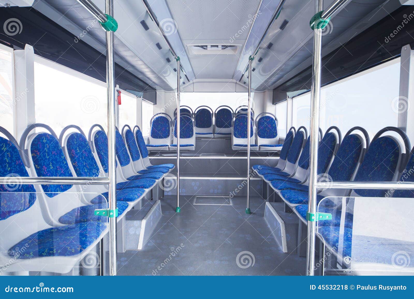 Seats of Bus As Public Transportation Stock Photo - Image of passengers ...