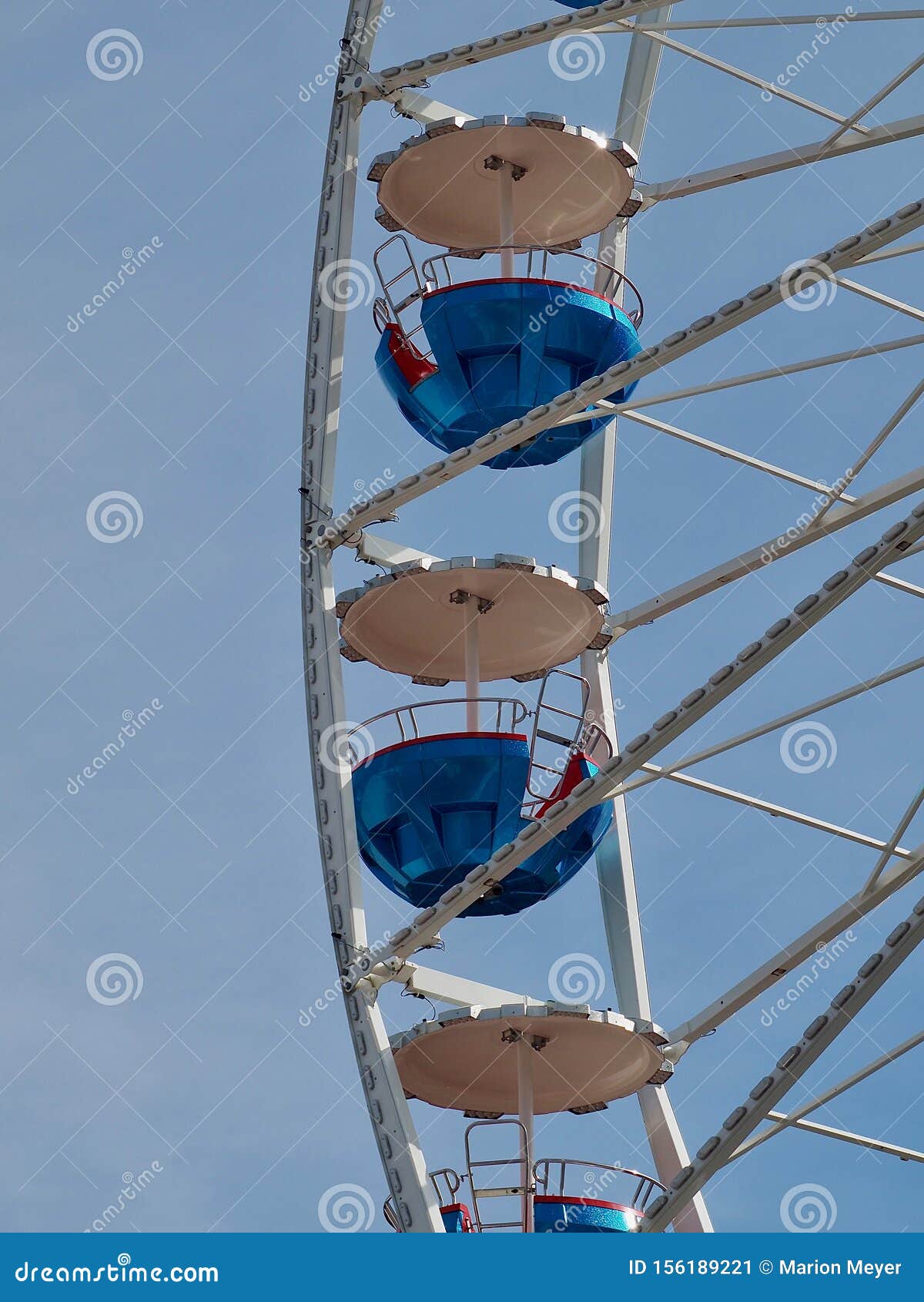 Seats of a Ferris Wheel on a Funfair Stock Image - Image of rotate ...