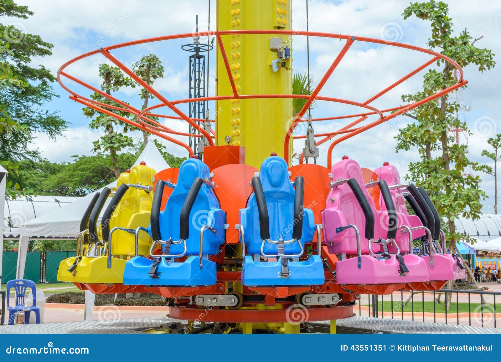 Seats Of Free Fall Tower Royalty-Free Stock Photo | CartoonDealer.com ...