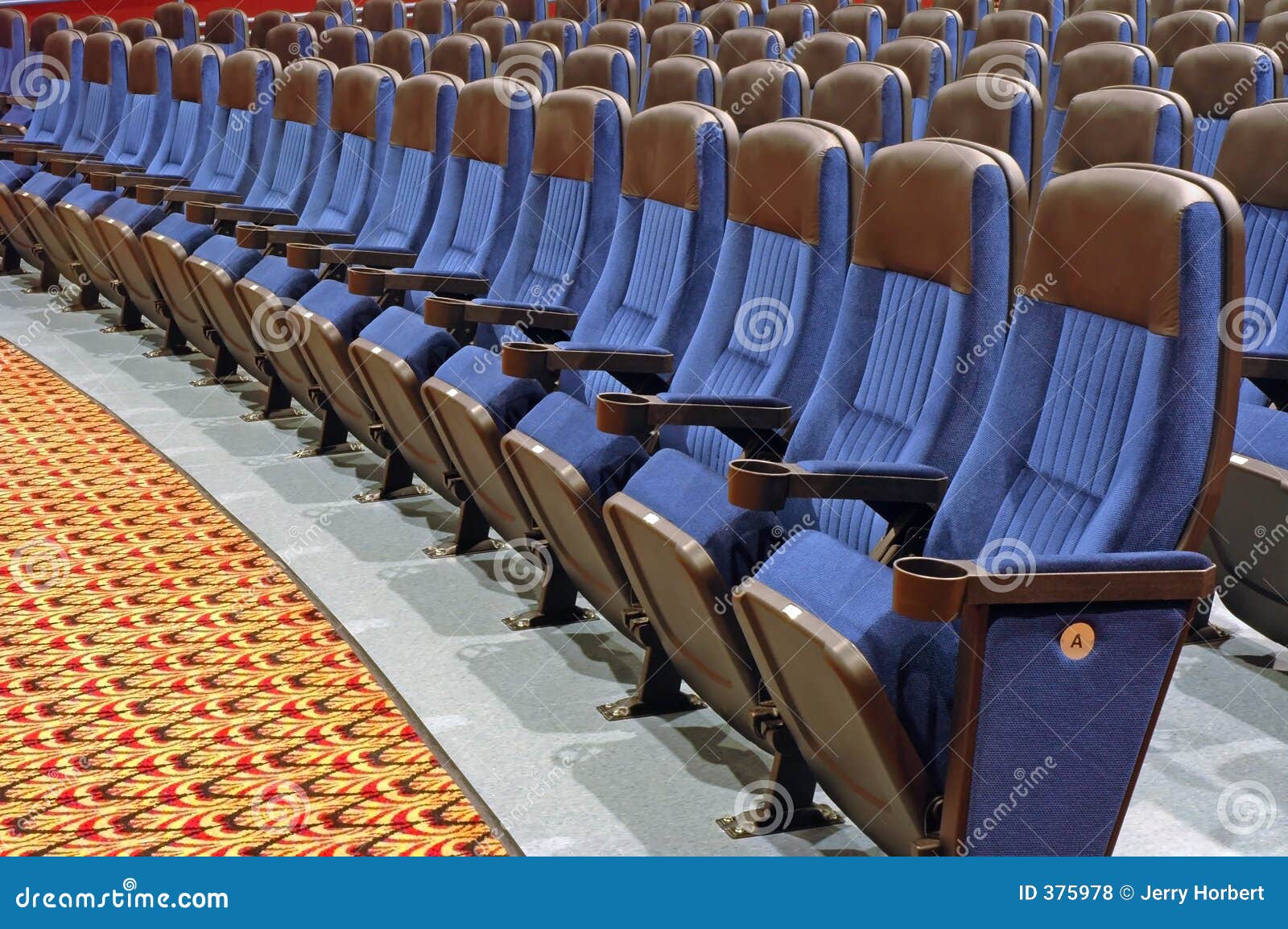 Seats in Front Row Section stock photo. Image of waiting - 375978