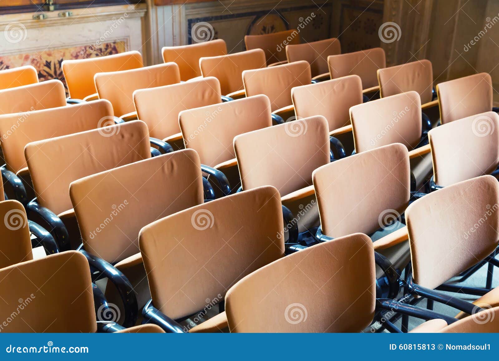 Seats in the hall stock image. Image of showing, sitting - 60815813