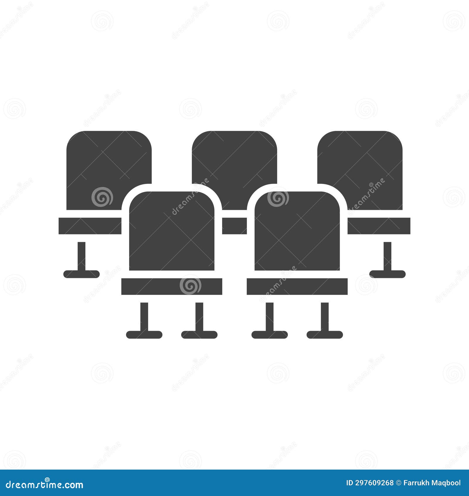 Seats icon vector image. stock illustration. Illustration of icon ...