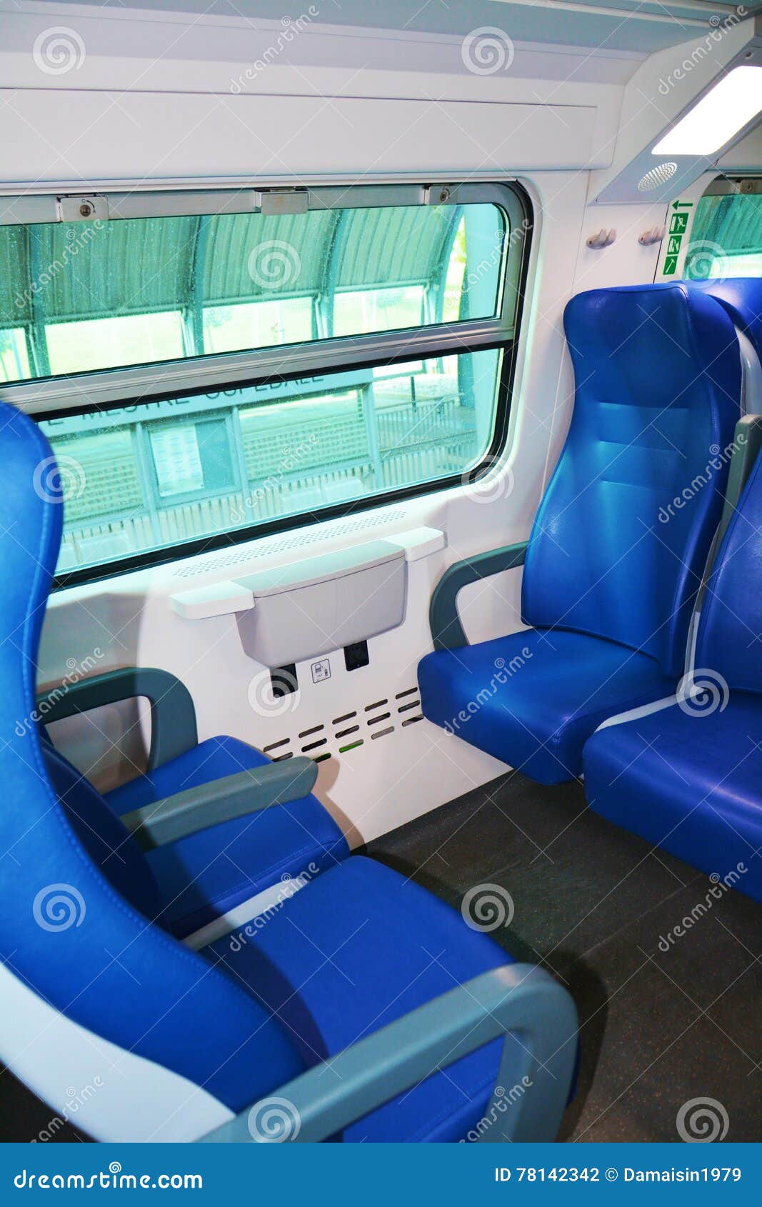 Seats Inside a Modern Train Stock Photo - Image of removed, track: 78142342