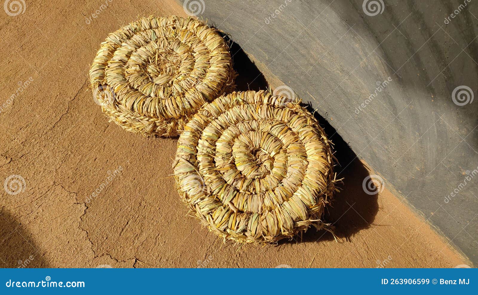 Seats Made Out of Paddy Straw for Sitting Stock Image - Image of ...