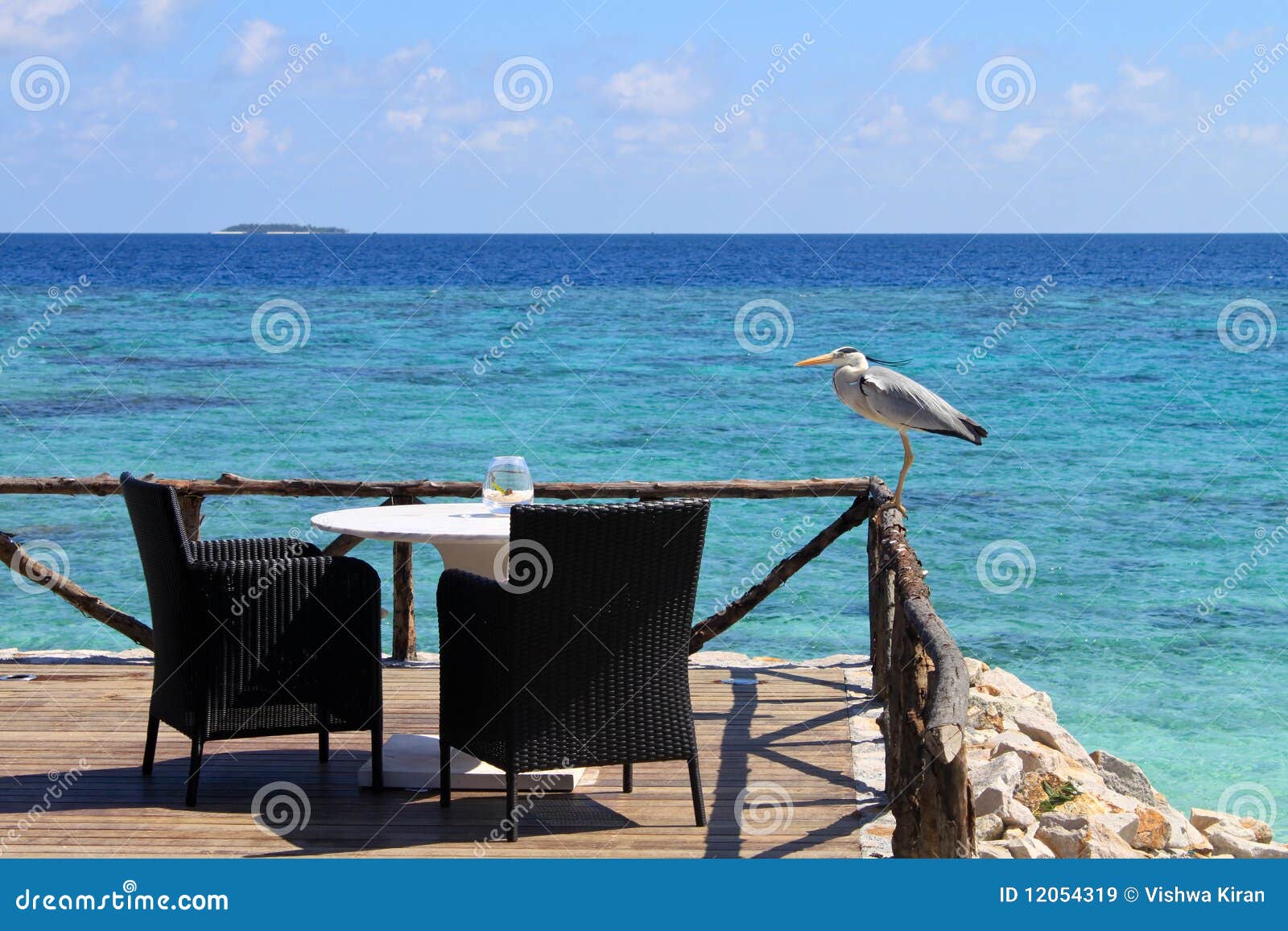 Seats by an ocean view stock image. Image of cuisine - 12054319
