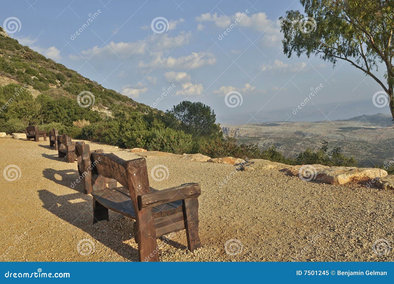 Seats Overlooking Scenic View Stock Image - Image of tree, line: 7501245