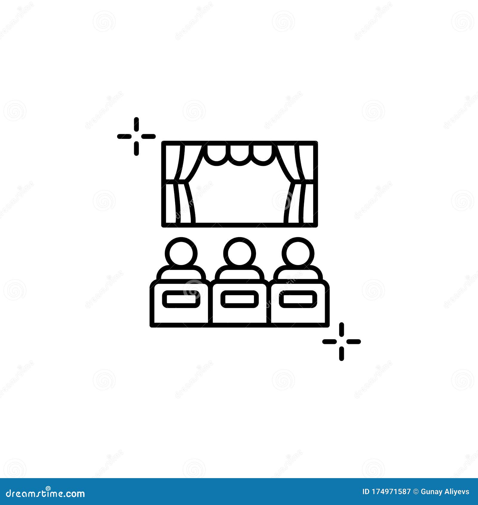 Seats, Platform Icon. Simple Line, Outline Vector Elements of Theatre ...