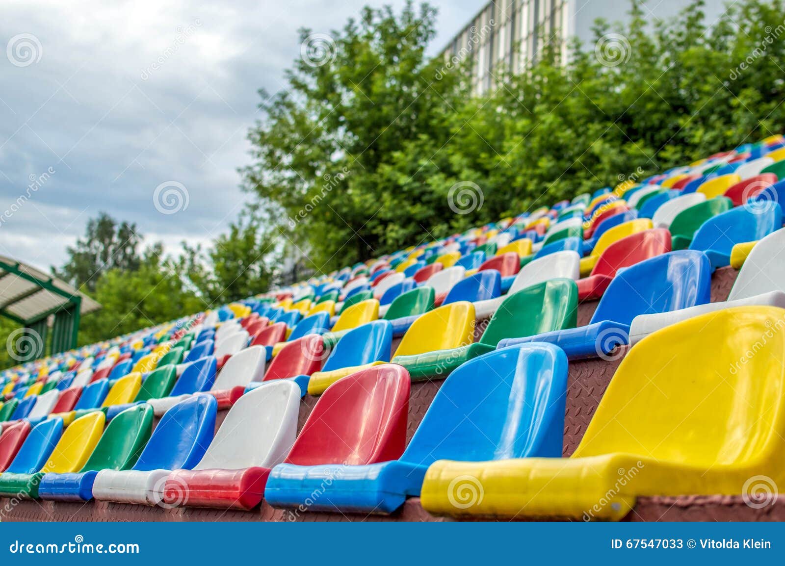 Seats in stadium stock image. Image of place, multicolor - 67547033